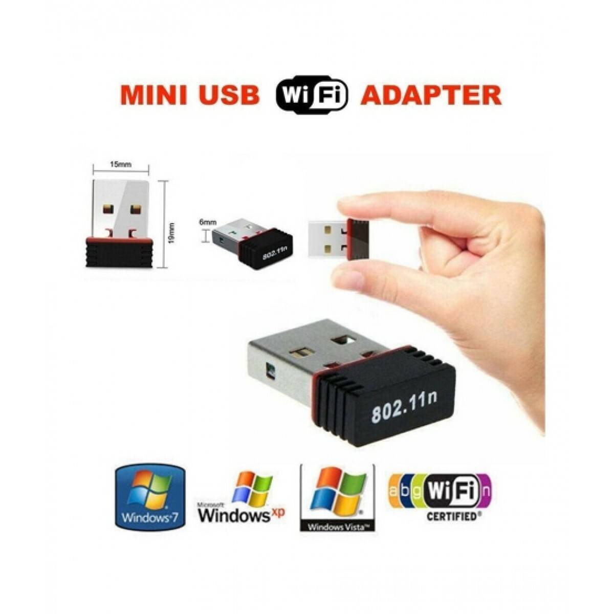 Alfa Mini Wifi Adapter 300-Mbps Alfa Usb Lan Card - Leyjao.pk