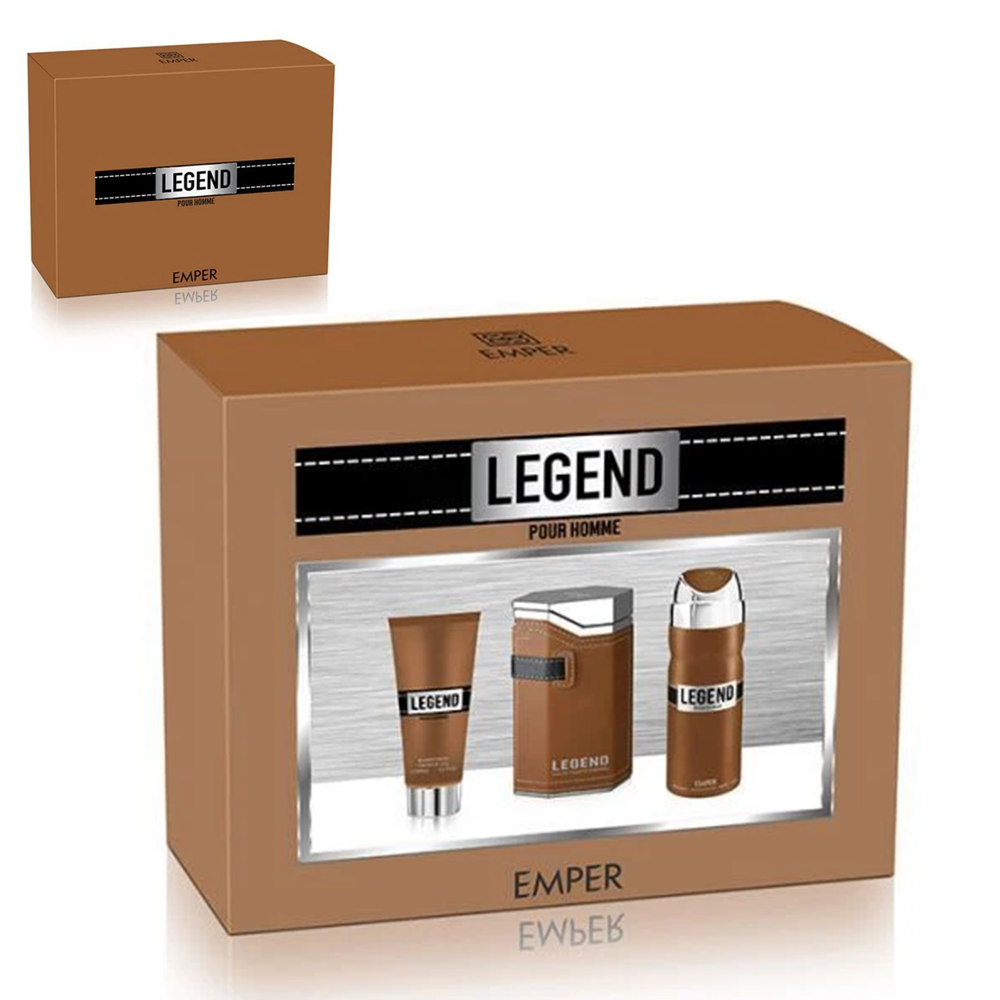 Emper Gift Set Legend Brown Gift Set 3Pcs - Leyjao.pk